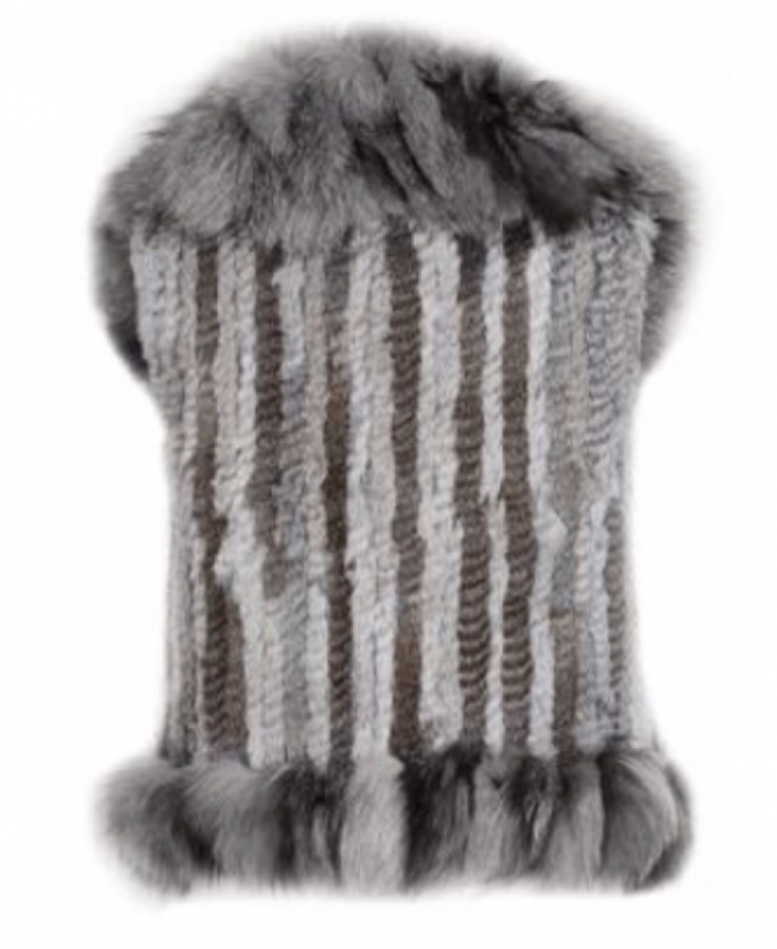 Luxury Furry Gilet in Grey – Feathers Of Italy
